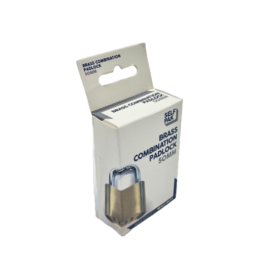 The Packaging Depot - 50mm Self Pak 4-Dial Brass Combination Padlocks ...